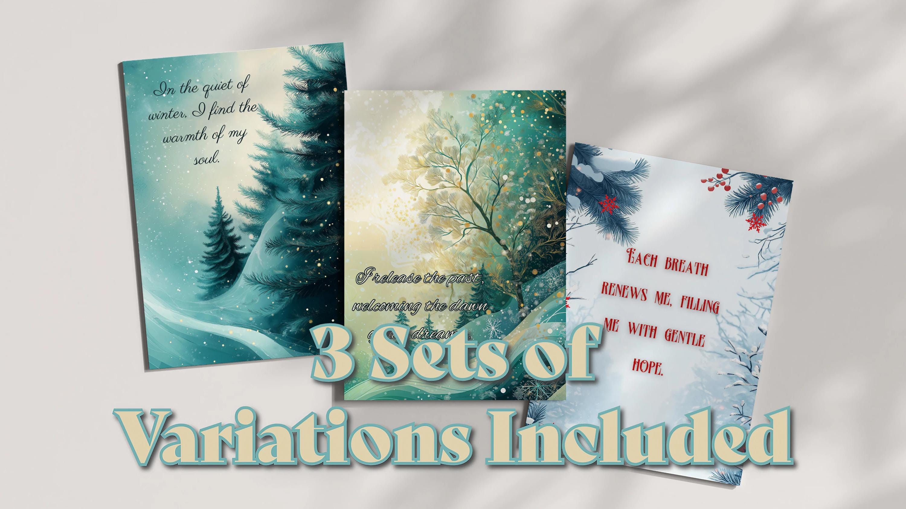 50 Printable Affirmations for Calm and Reflection, 5x7 PDF JPG PNG ...