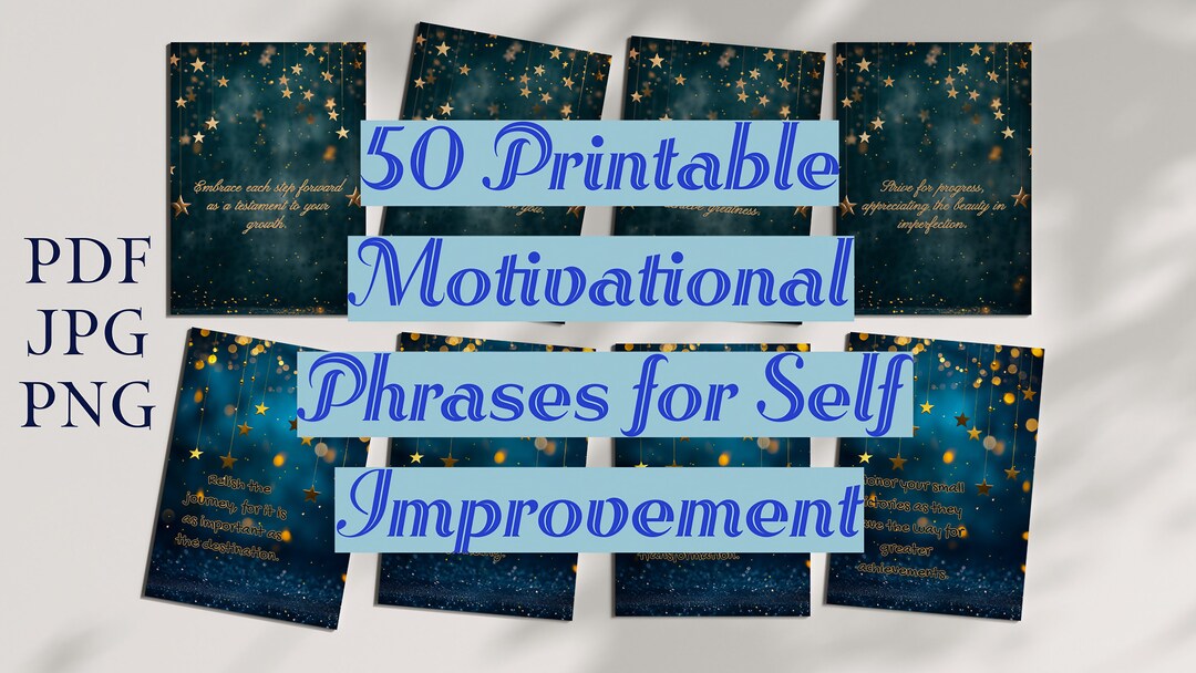 50 Printable Motivational Phrases for Self Improvement, 5x7 Format - Etsy