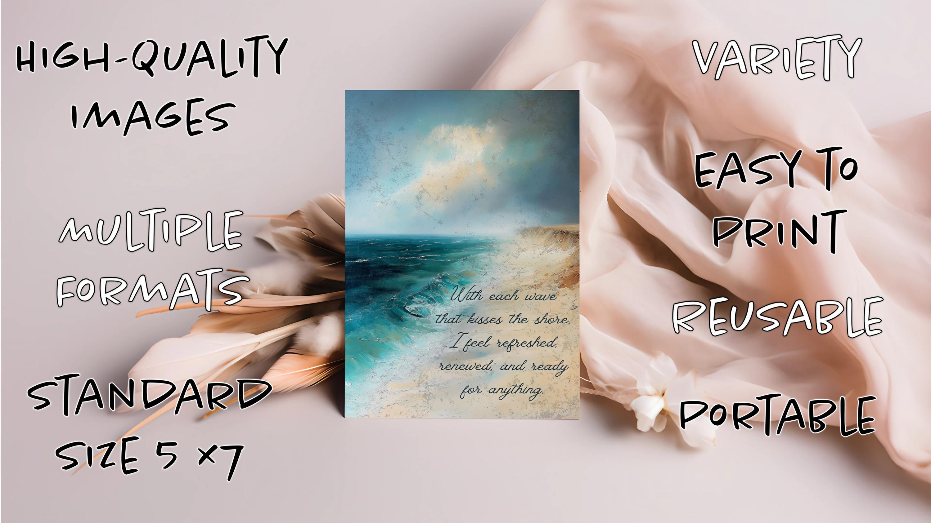 25 Printable Affirmations for Ocean Lovers, 5x7 Digital Download, PDF ...