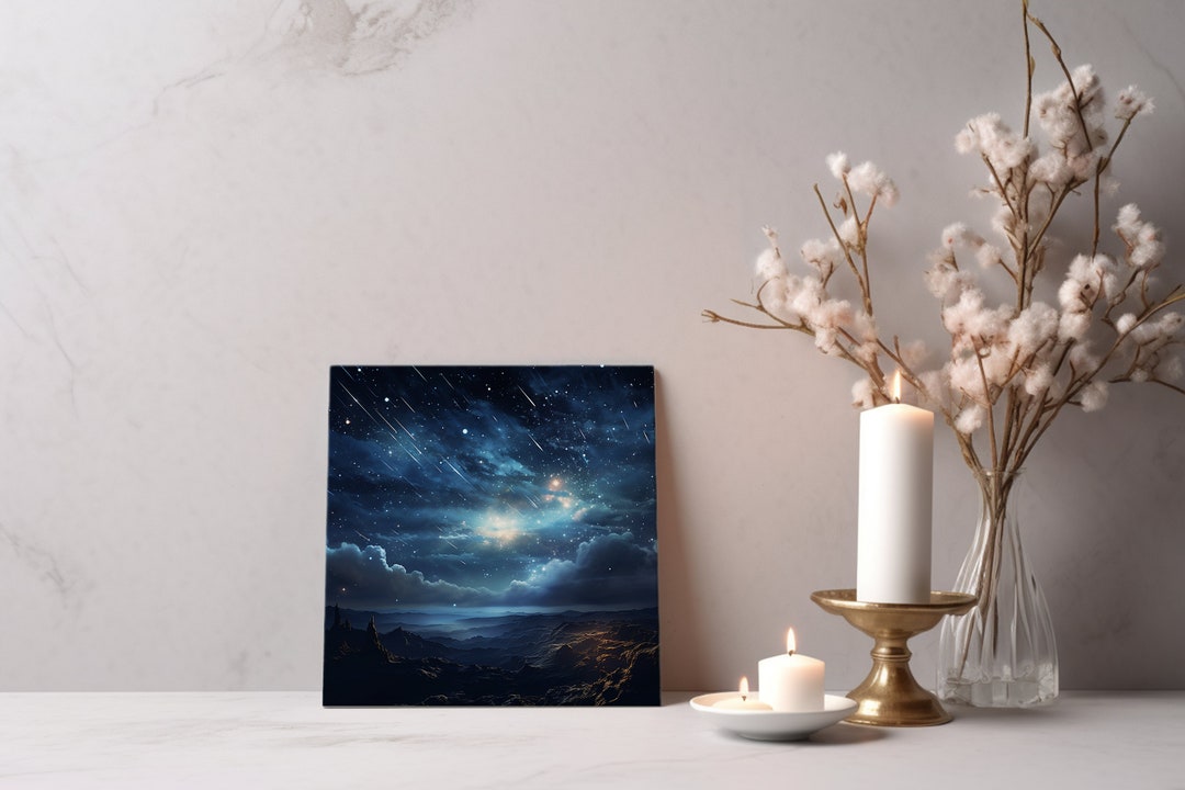 Starry Night Sky" Canvas Wall Art, Eco-friendly, Durable, Vibrant Print ...