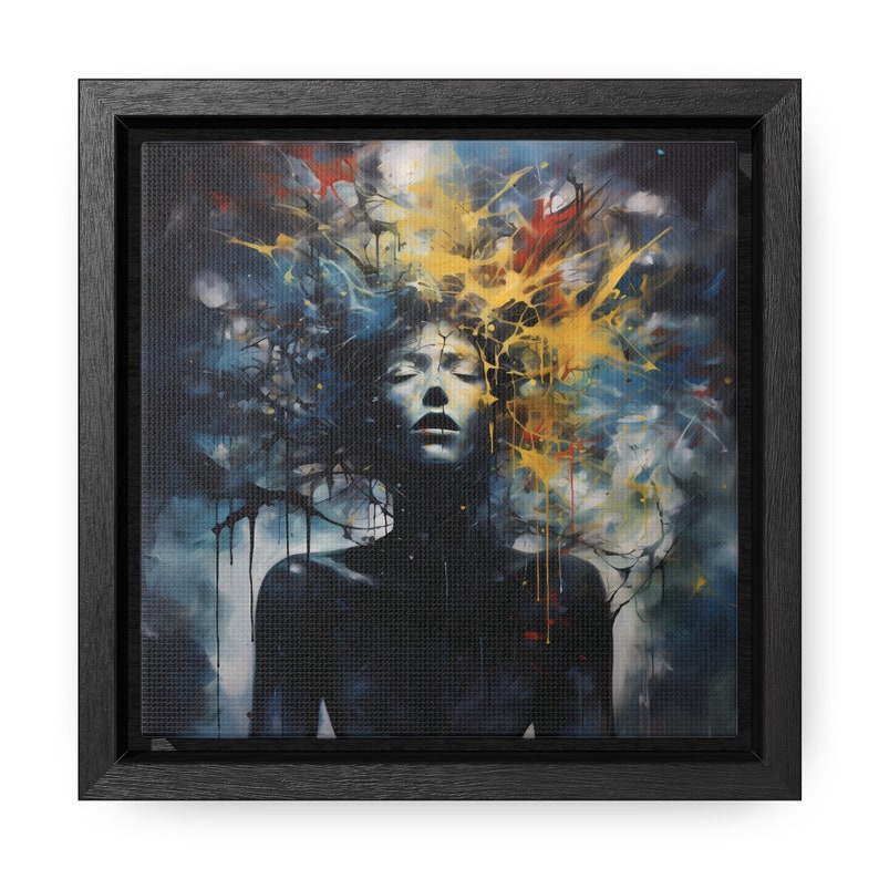 Explosion of Emotions Canvas Art Abstract Portrait With Vivid Colors ...