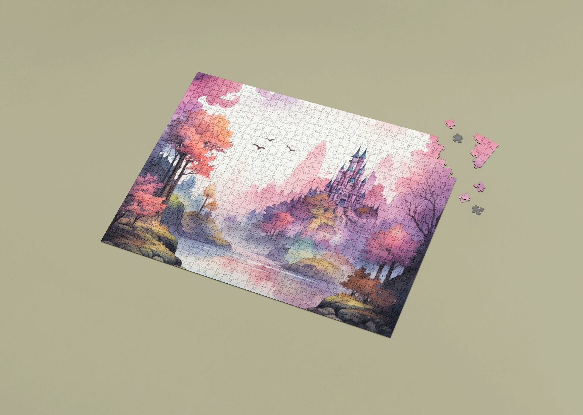 Fairy Tale Escape: 1000-piece Fantasy Castle Jigsaw Puzzle - Etsy