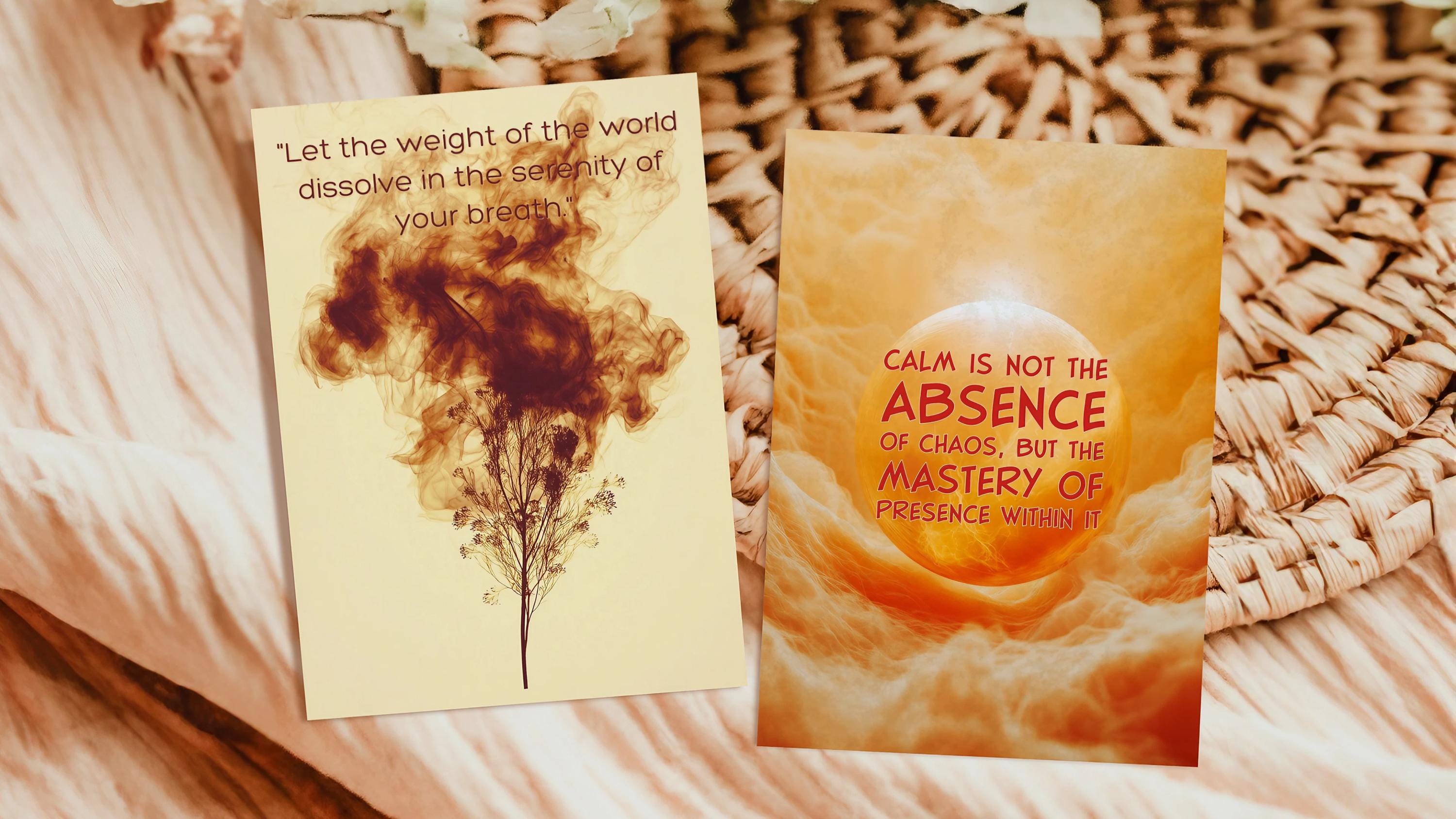 25 Printable Calm and Centering Messages, 5x7 Mindfulness Cards, PDF ...