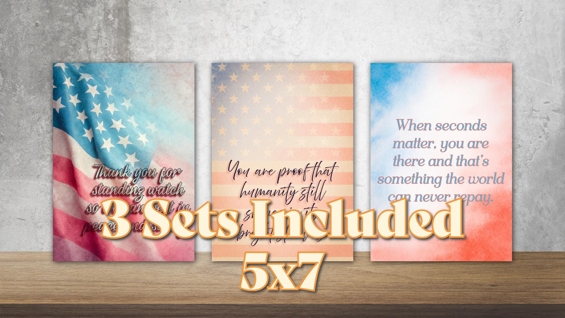 Printable First Responder Thank You Cards: Hero Appreciation (PDF, JPG ...