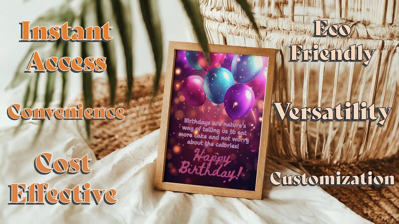50 Printable Fun Birthday Cards, 5x7 Fun Digital Download, PDF JPG PNG ...