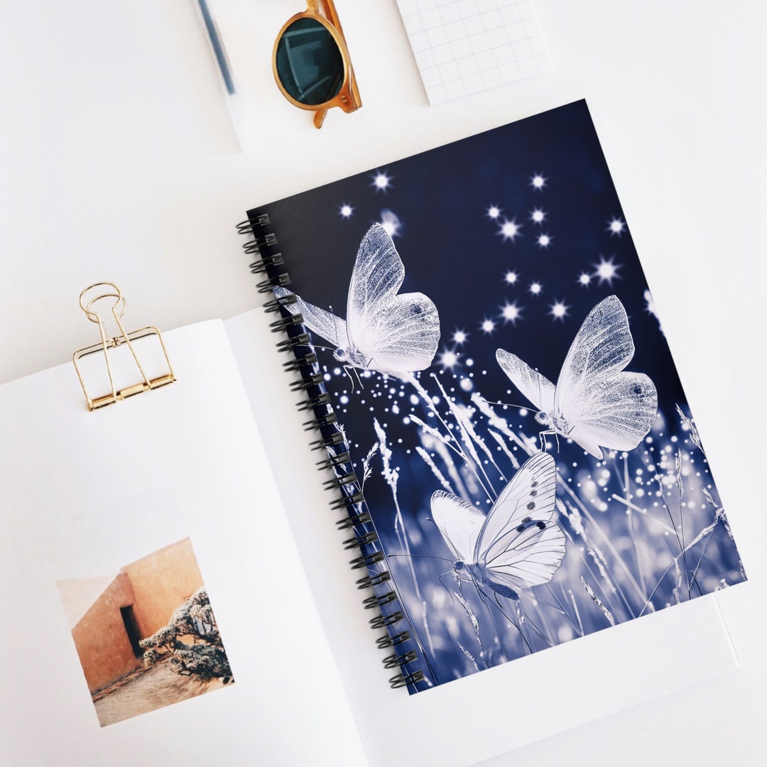 Mystical Butterfly Spiral Notebook, 118 Ruled Pages, Back to School ...
