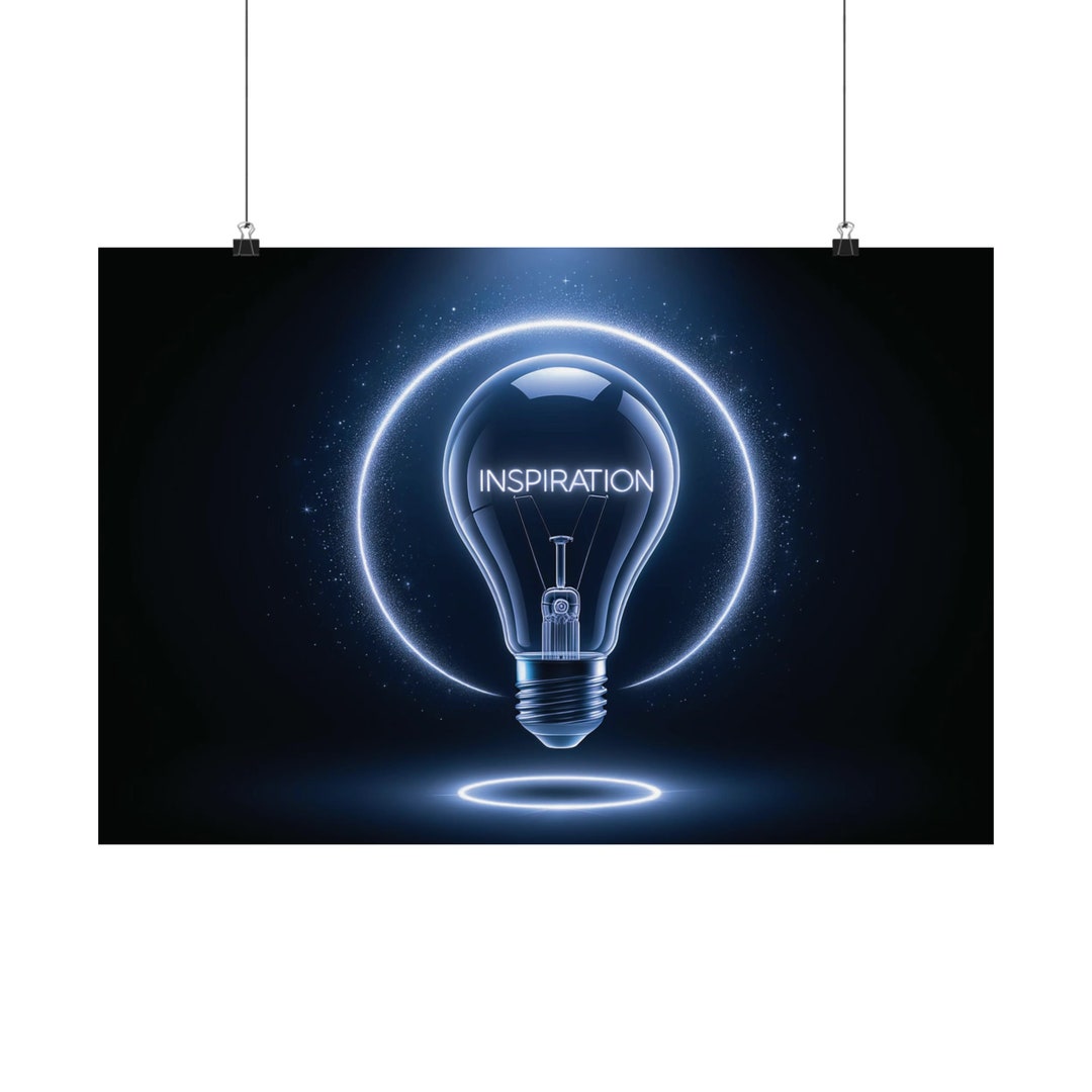 Be Inspiration Light Bulb Motivational Poster - Etsy