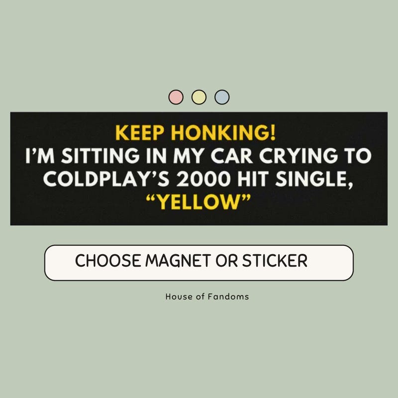 Coldplay Yellow - Etsy
