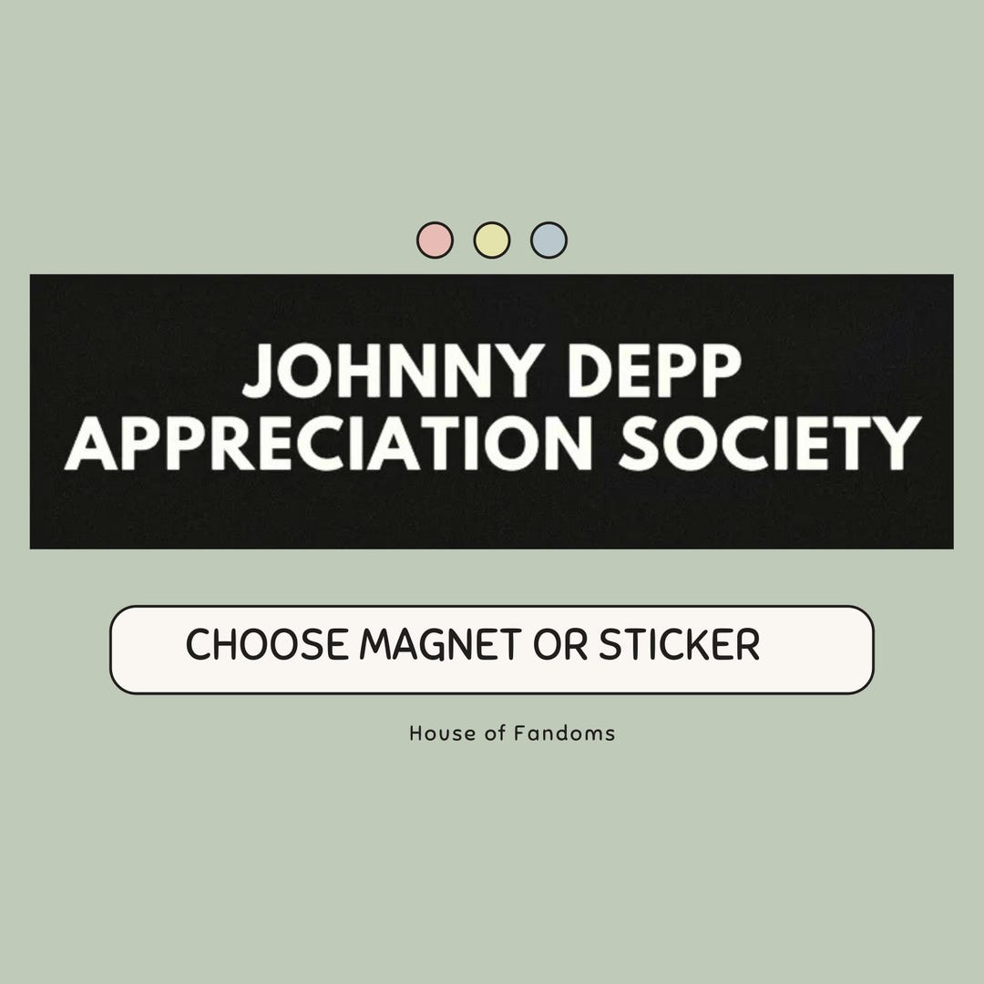 Johnny Depp Sticker, Car Magnet Funny, Car Bumper Sticker Magnet ...