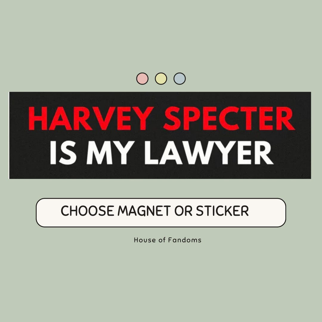 Suits Sticker, Car Magnet Funny, Car Bumper Sticker Magnet, Bumper ...