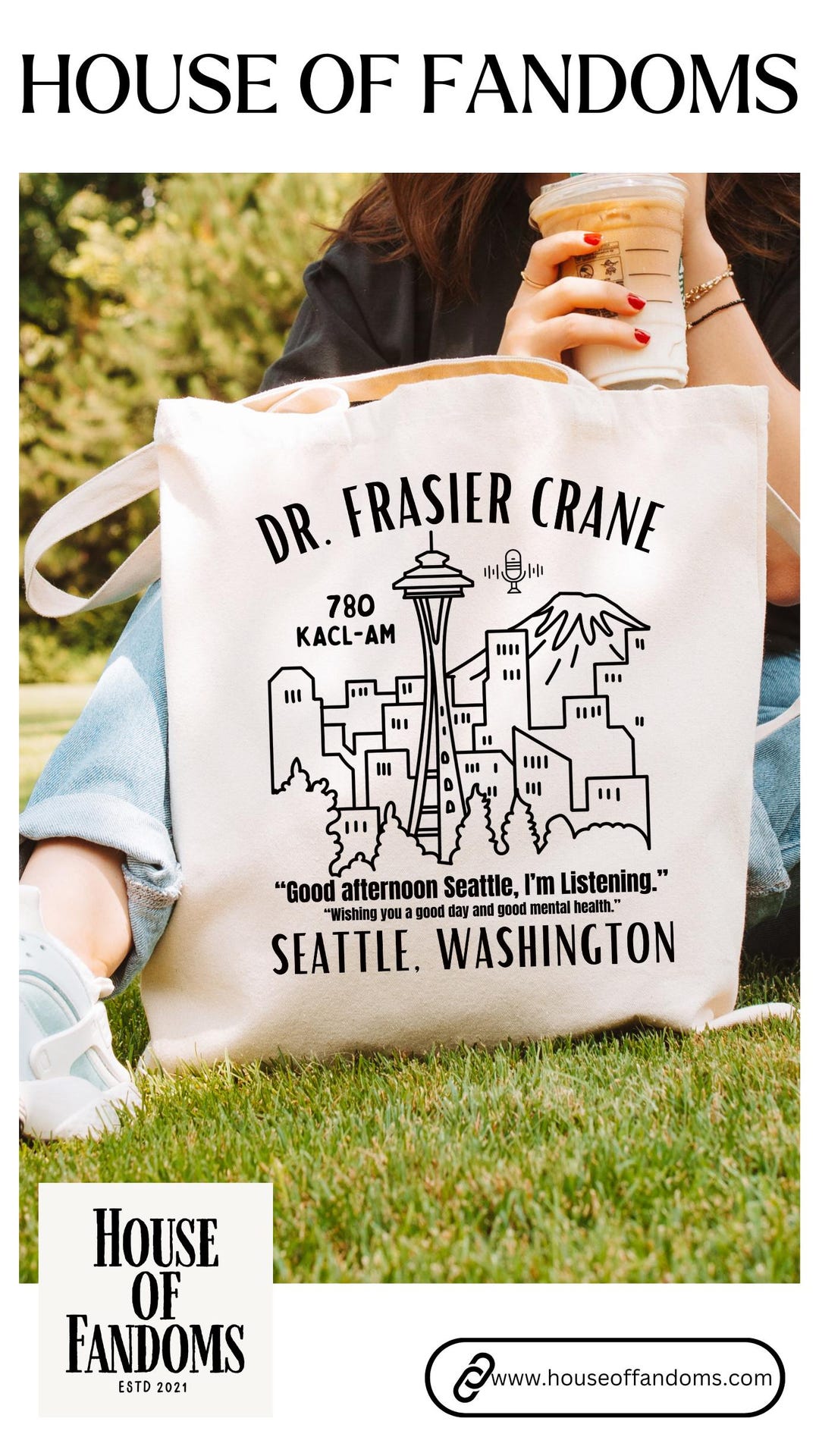 Frasier Gifts, 90s Gifts, Sitcoms, Book Tote Bag, Funny Gifts, Cafe ...