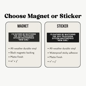 New Girl Bumper Sticker, Car Magnet Funny, Car Bumper Sticker Magnet ...