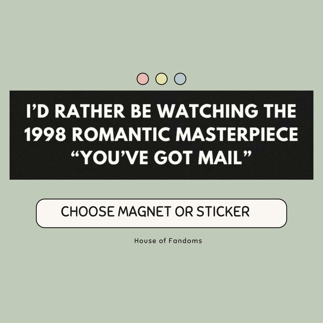 You’ve Got Mail Sticker, Car Magnet Funny, Car Bumper Sticker Magnet ...
