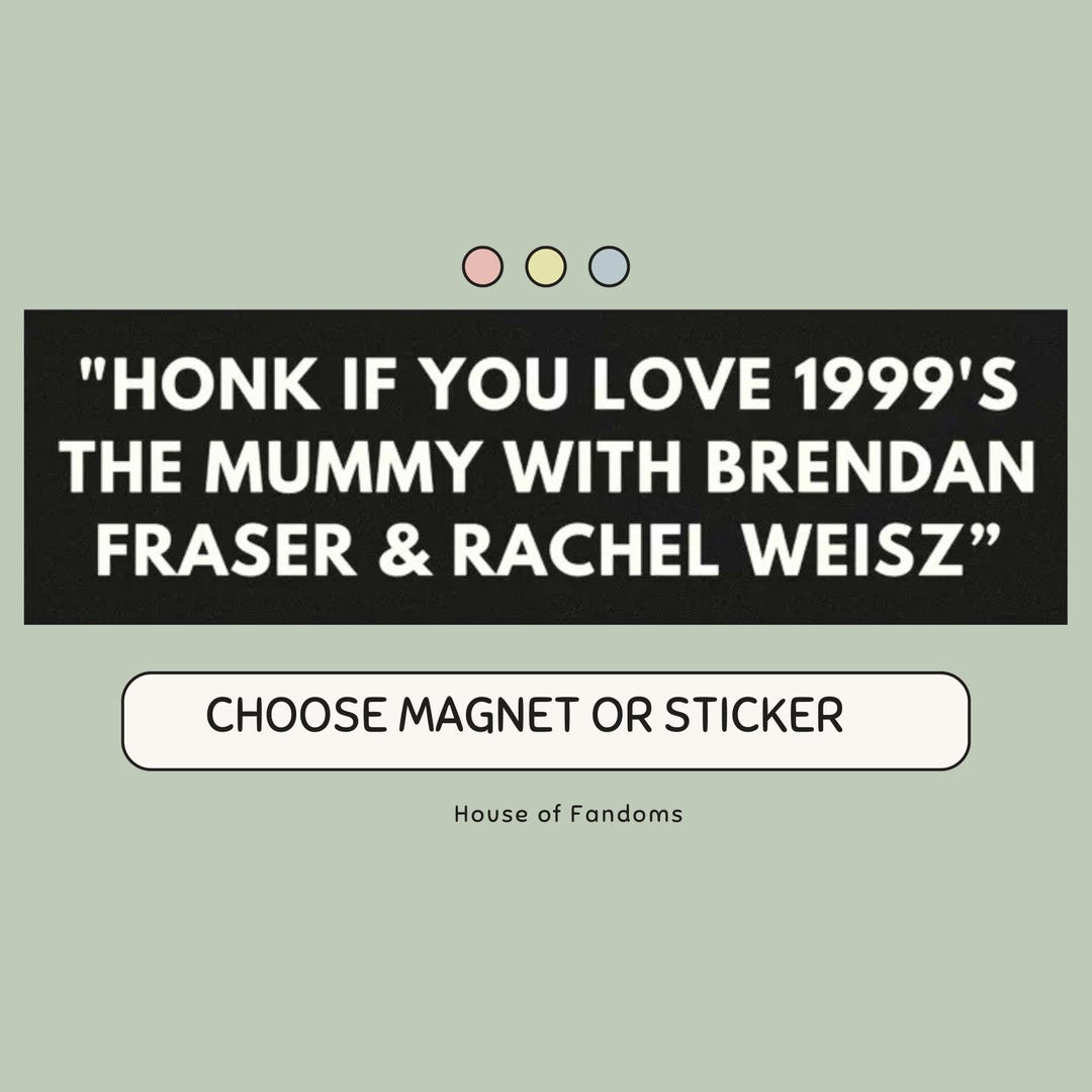 The Mummy 1999 Sticker, Car Magnet Funny, Car Bumper Sticker Magnet ...