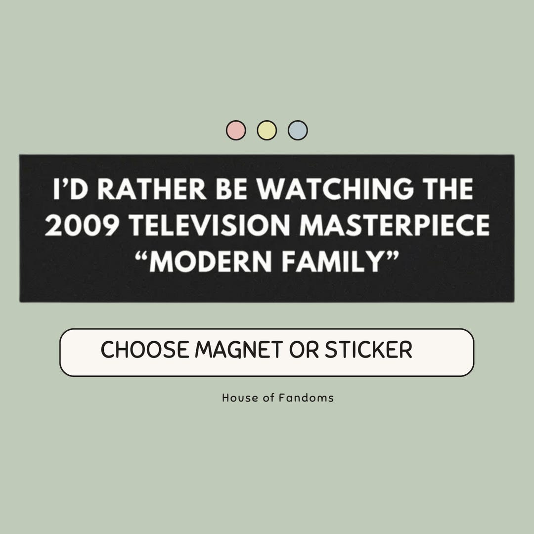 Modern Family, Merch, Stickers, Car Magnet Funny, Car Bumper Sticker ...