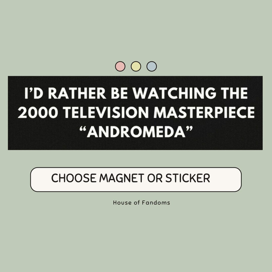 Andromeda Sticker, Car Magnet Funny, Car Bumper Sticker Magnet, Bumper ...