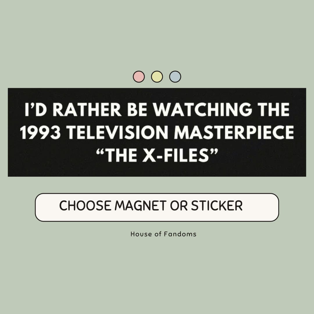 The X-files Sticker, Car Magnet Funny, Car Bumper Sticker Magnet ...