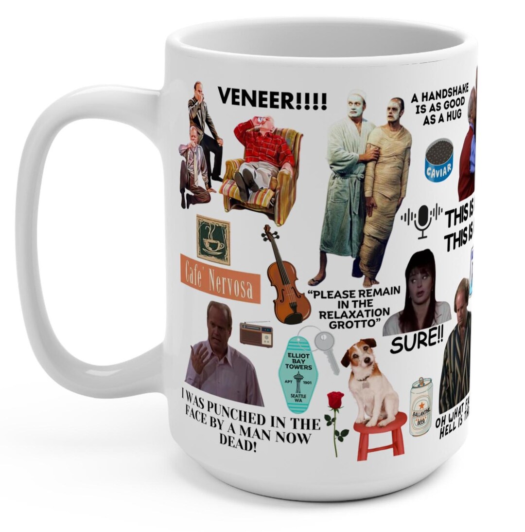 Frasier Tv Show Mug 15oz Coffee Mug, TV, Gifts, Frasier Crane, Niles ...