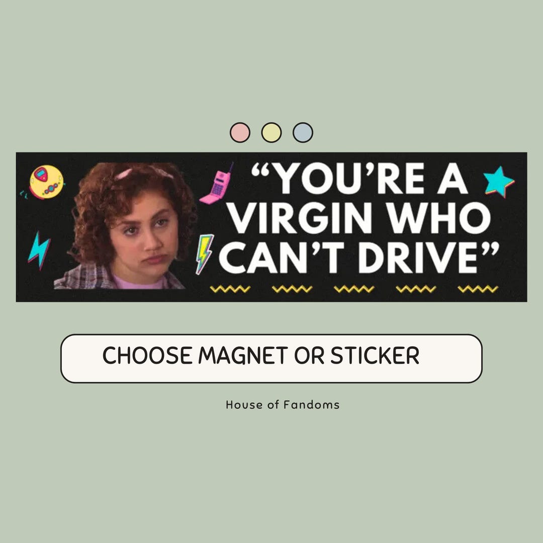 Clueless Sticker, Car Magnet Funny, Car Bumper Sticker Magnet, Bumper ...