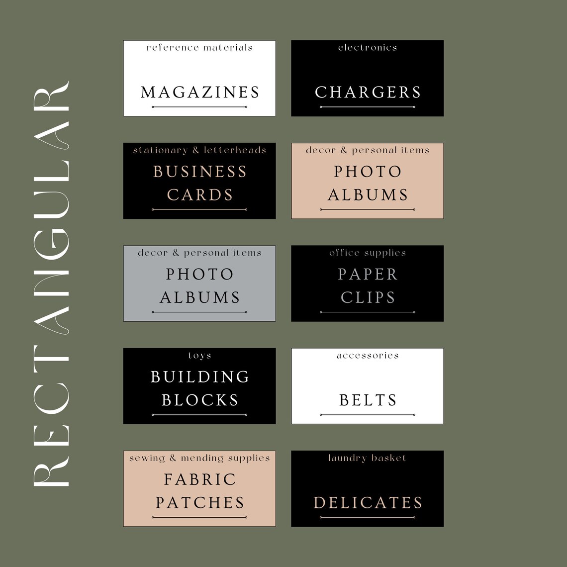 Custom Home Essential Storage Labels Canva Editable Digital Template ...