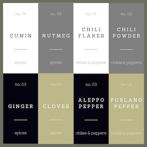 Editable Spice Labels Minimalist Digital Canva Template Customizable ...