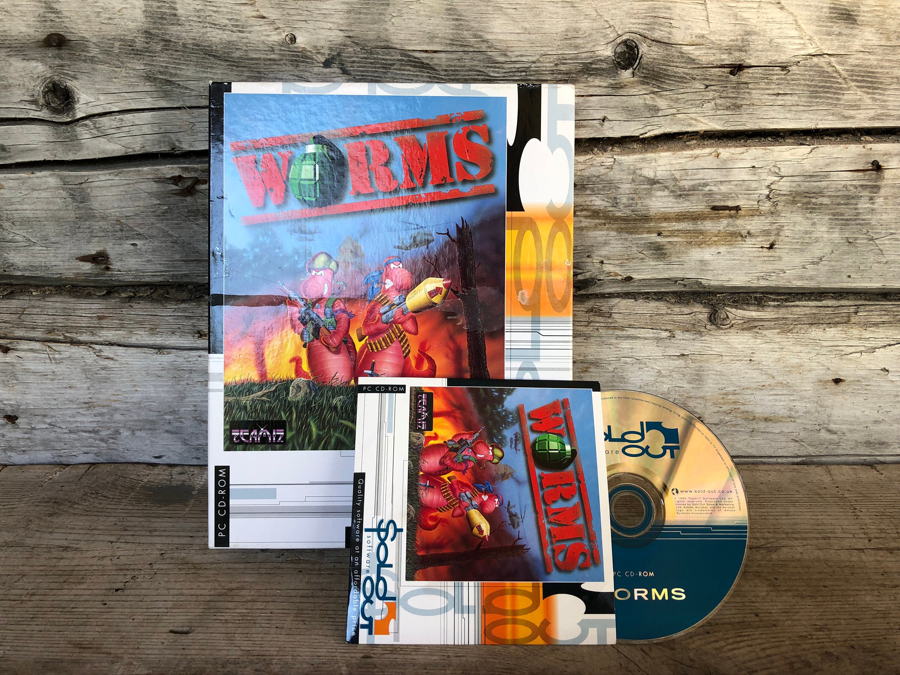 Vintage WORMS War Battle Pc CD ROM Video Game Sold Out Software in ...