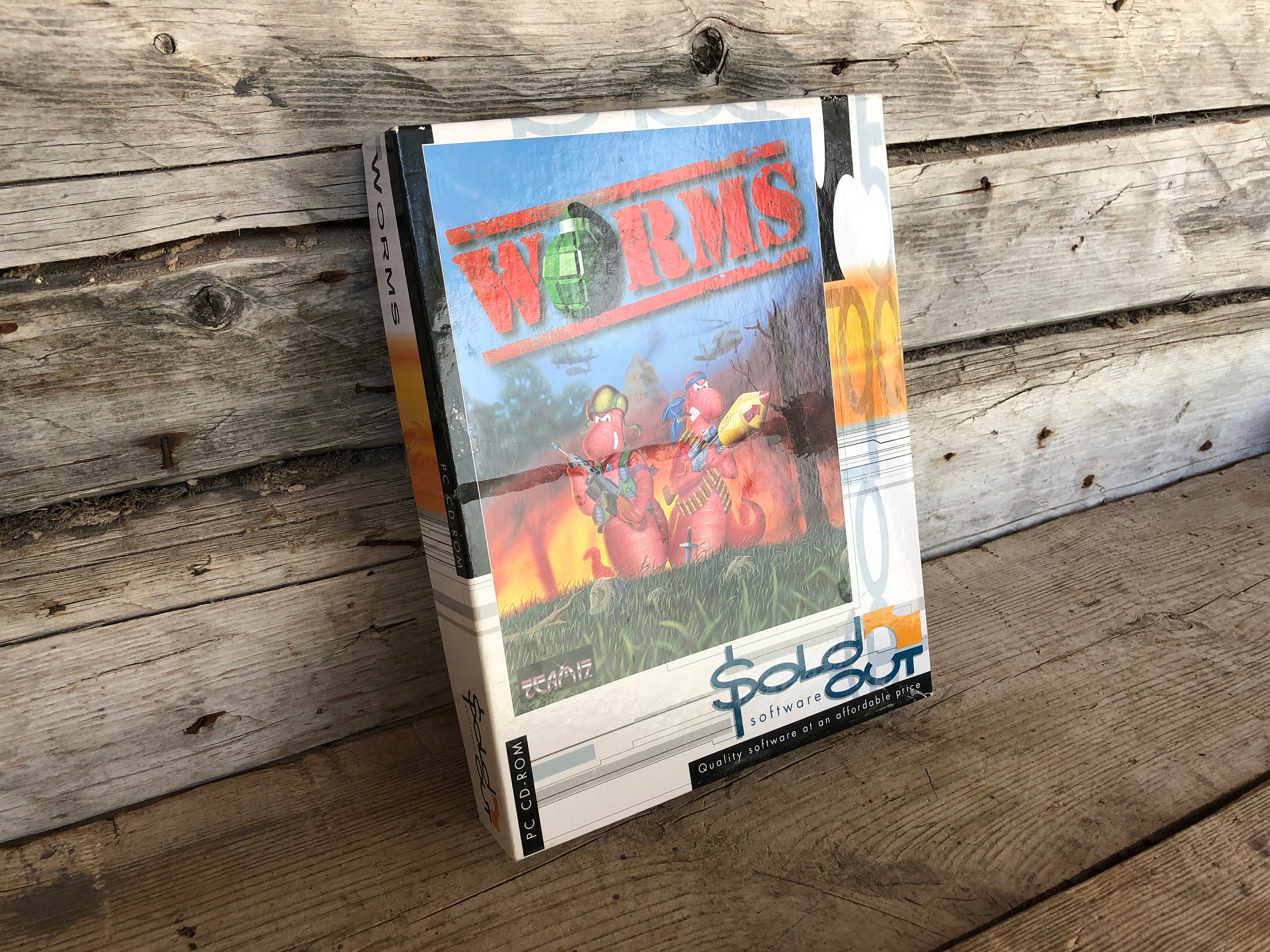 Vintage WORMS War Battle Pc CD ROM Video Game Sold Out Software in ...