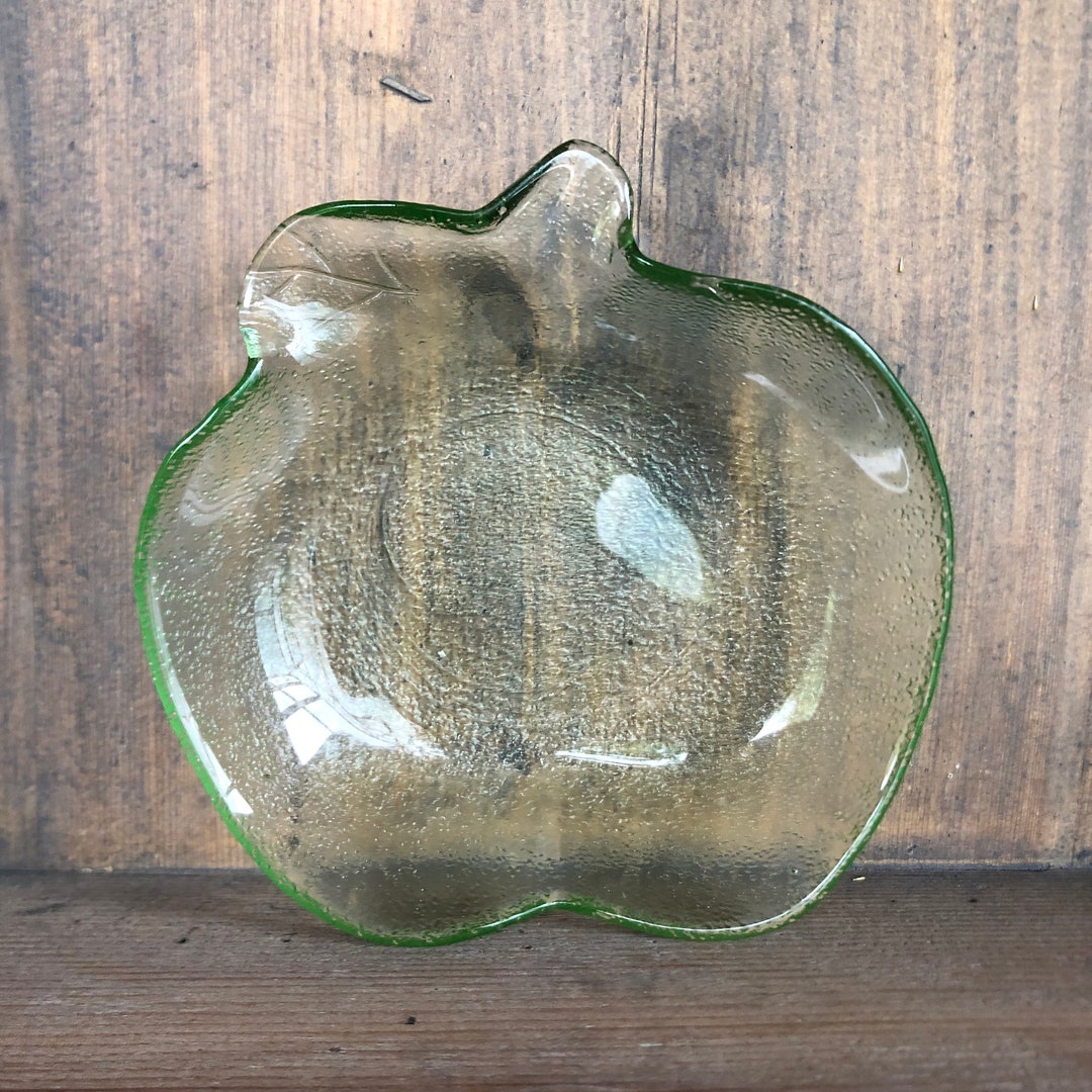 Vintage Apple Fruit Shape Glass Dining Kitchen Serving Tray - Etsy
