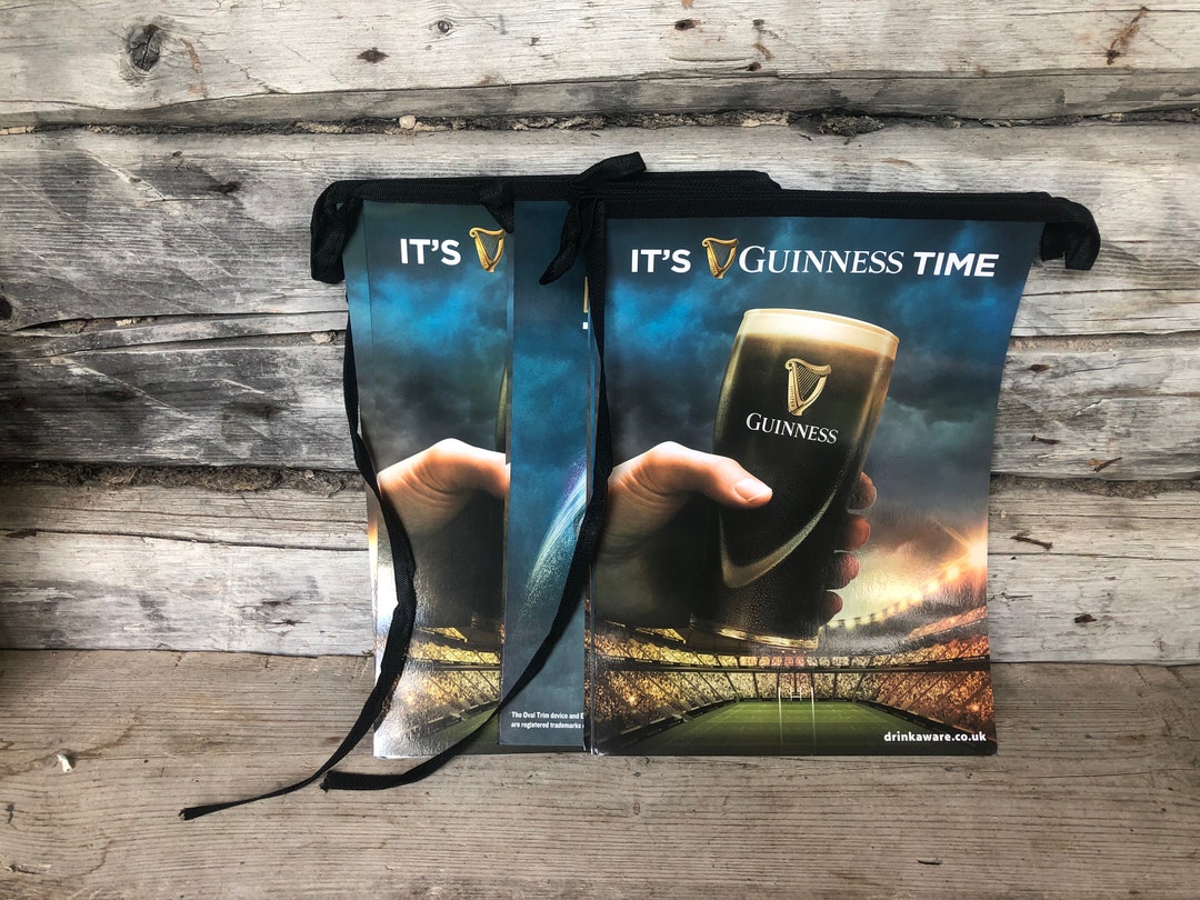 It's GUINNESS Time Flag Strip Bunting 12 Flags Football Soccer Fan Beer ...