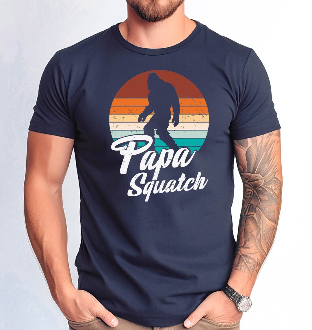 Bigfoot Papa Shirt, Squatch Papa Tshirt, Father's Day Papa Tee, Bigfoot ...