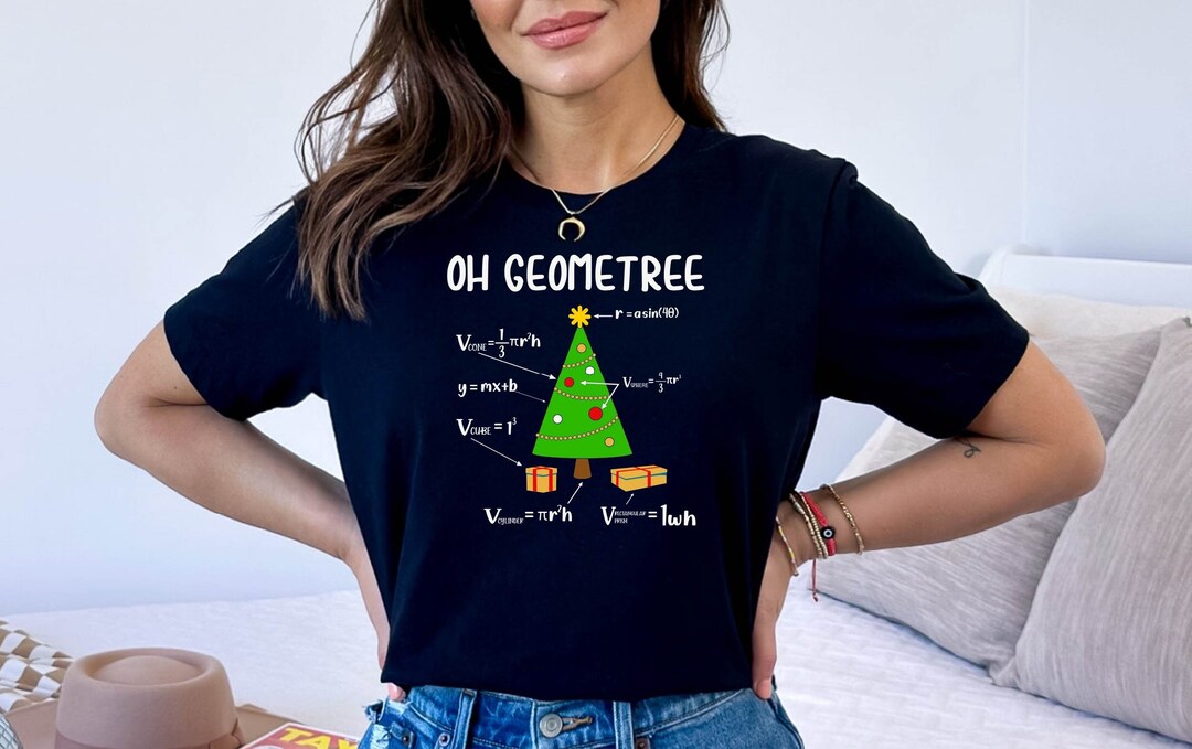 Oh Geometree Shirt Math Teacher Christmas Gift Tee Geometry - Etsy