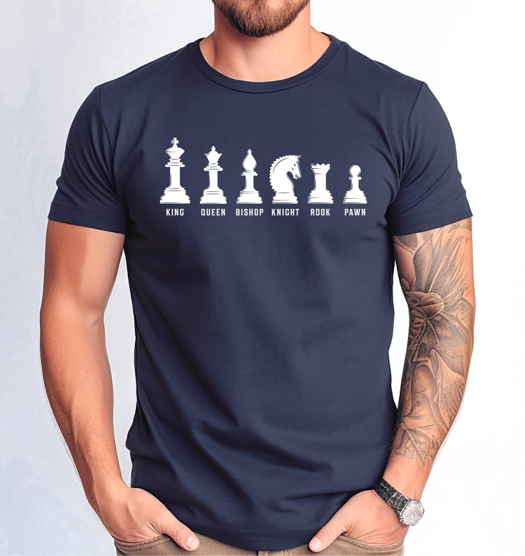 Chess Piece Tshirt, Chess Gaming T-shirt, Chess Dad Tshirt, Funny Chess ...