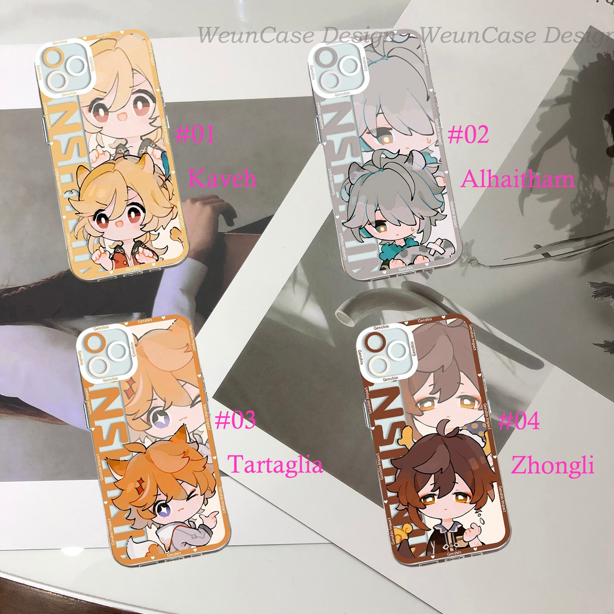 Cute Genshin Impact Wanderer, Zhongli, Alhaitham, Xiao, Tartaglia Phone ...