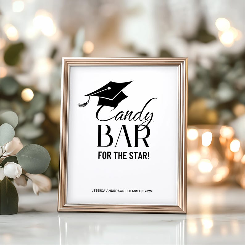 Graduation Candy Bar Sign, Graduation Favors, Sweet Treats Buffet Sign ...