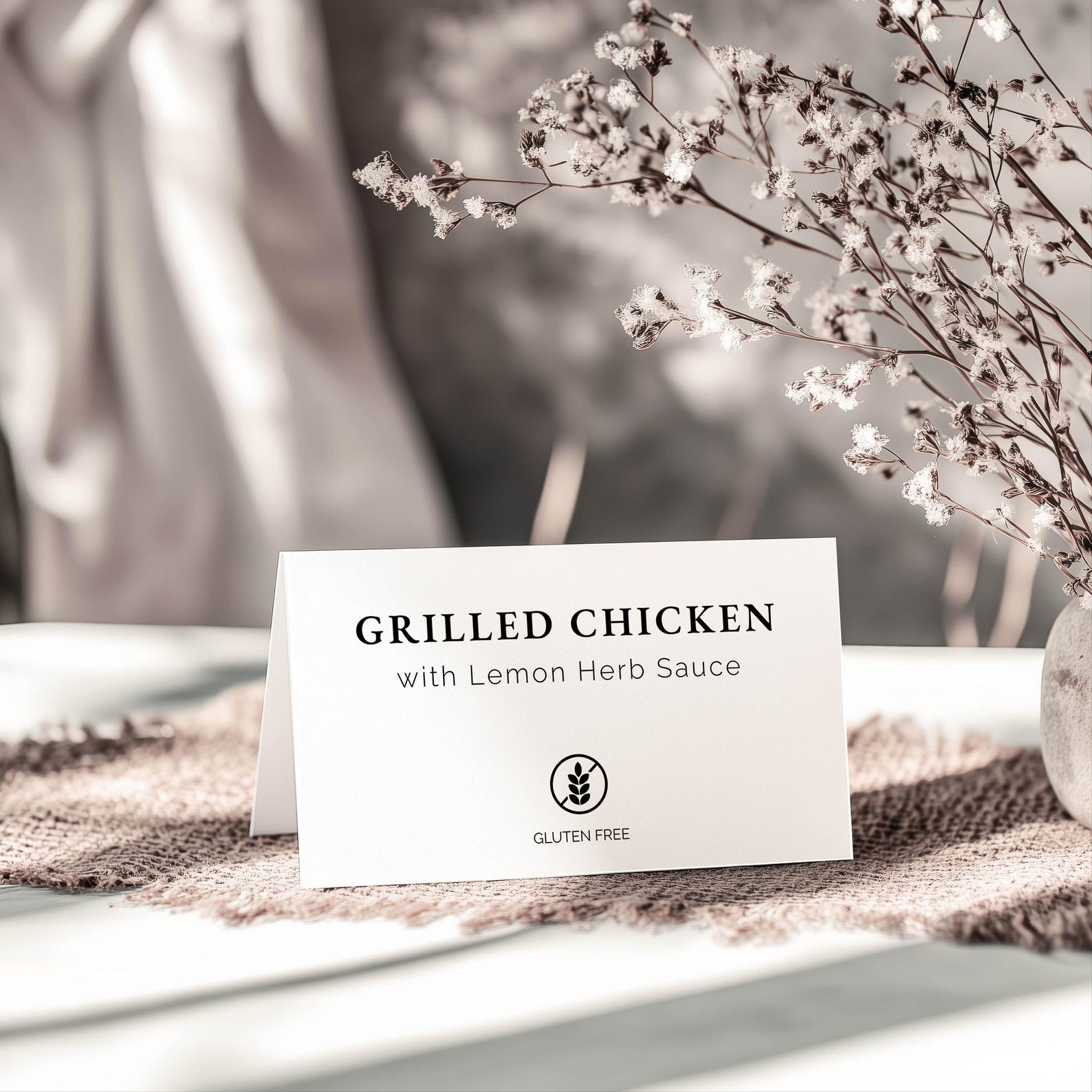 Editable Food Label – Buffet Card Template – Food Icons Included ...