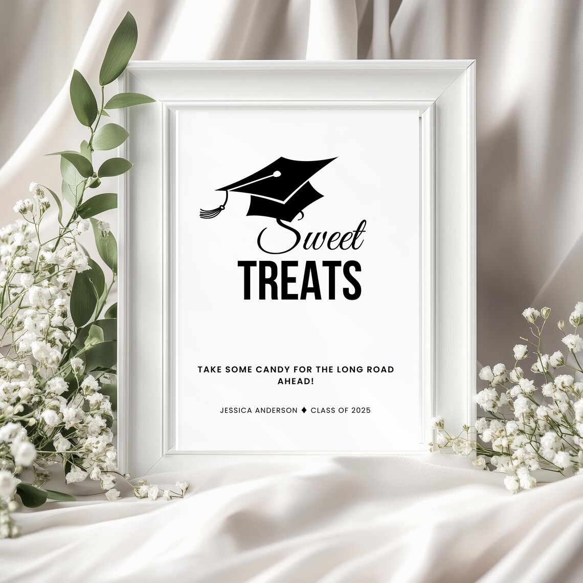 Graduation Candy Bar Sign, Graduation Favors, Sweet Treats Buffet Sign ...