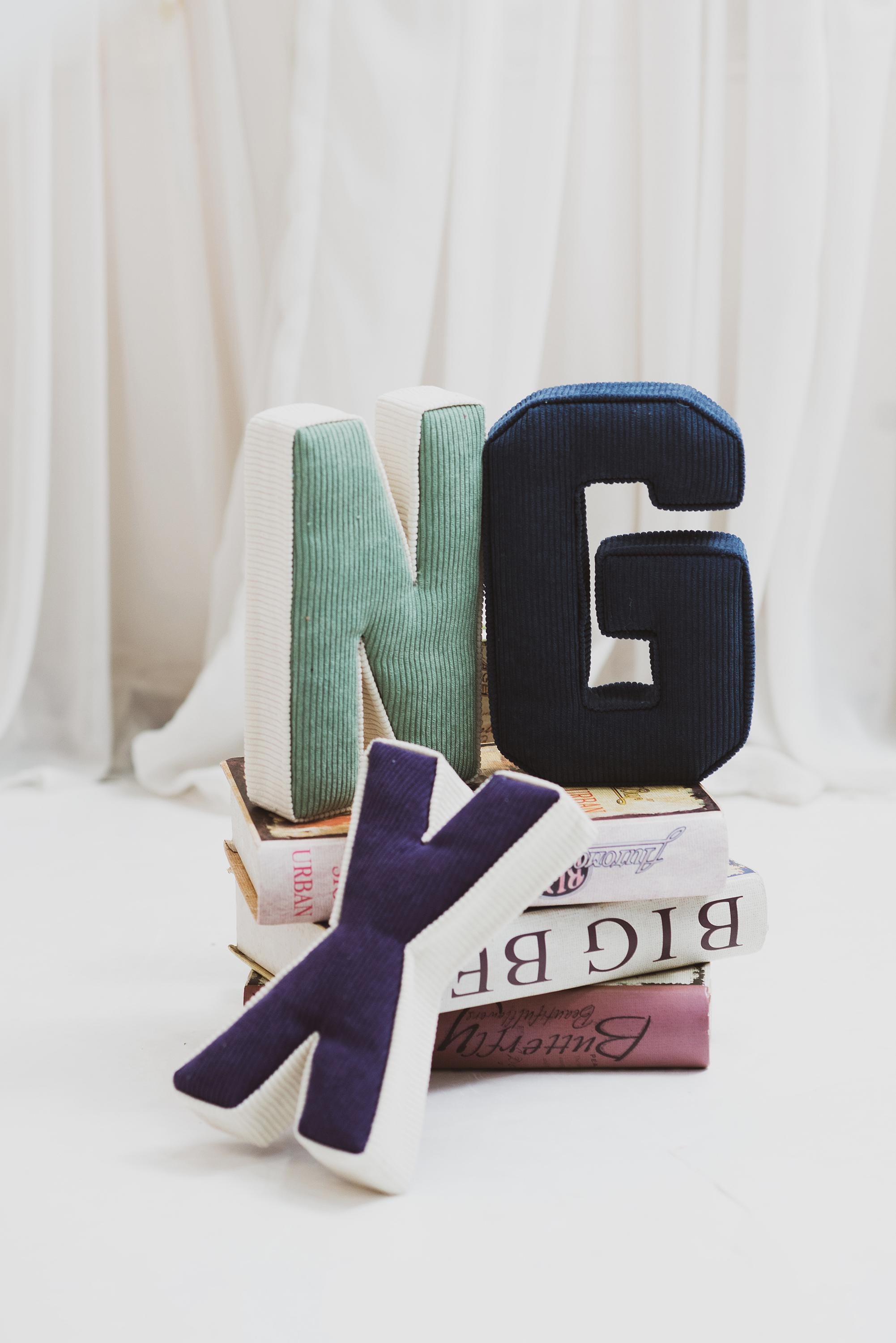 Custom Alphabet Letter Decor, Fabric Letter, Nursery Monogram Pillow ...