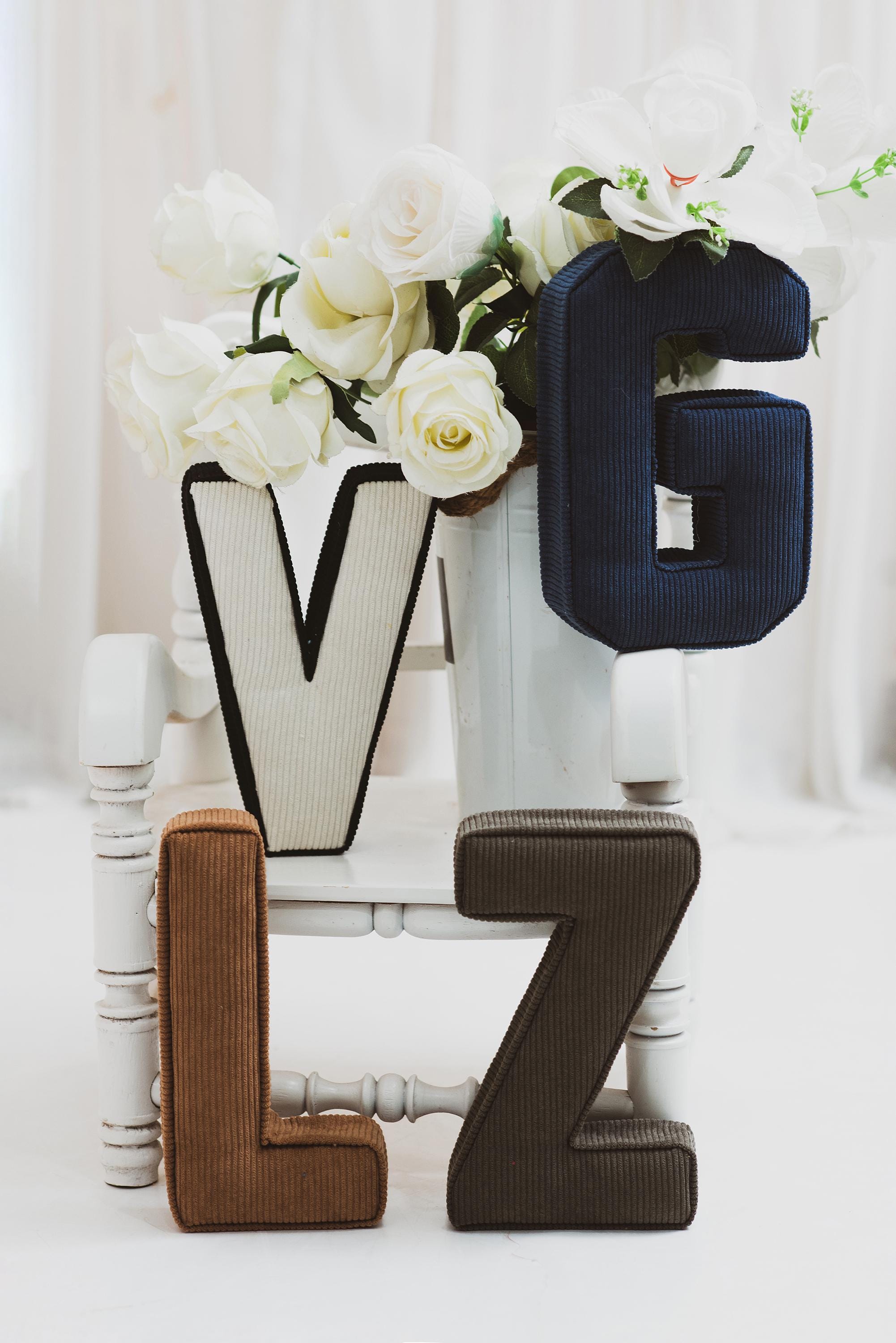 Custom Alphabet Letter Decor, Fabric Letter, Nursery Monogram Pillow ...