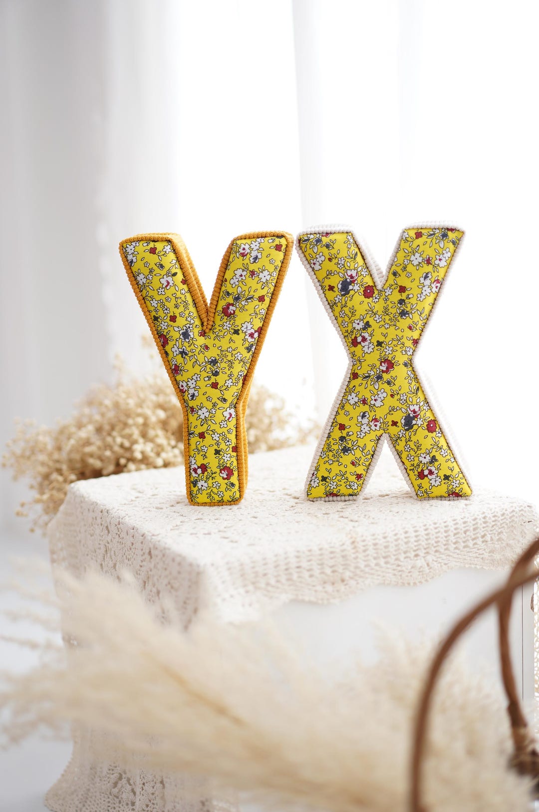 Handmade Soft Fabric Letters, Kids Room Name Sign, Baby Shower ...