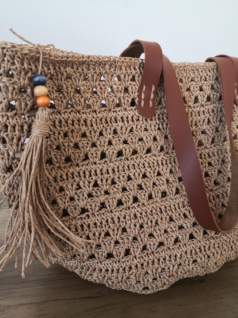 Straw Bag, Crochet Bag, Crocheted Bag, Beach Bag, Shopper Bag - Etsy