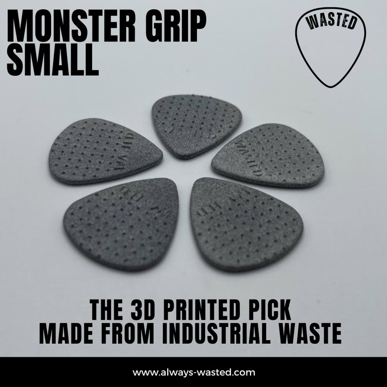 WASTED Grip Monster: 3D Printed Guitar Pick baby, Small, Large Always ...