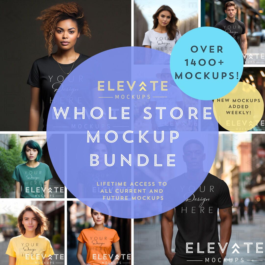 WHOLE Shop Bundle Mockup Bundle, Full Lifetime Access Store Shop Pass ...