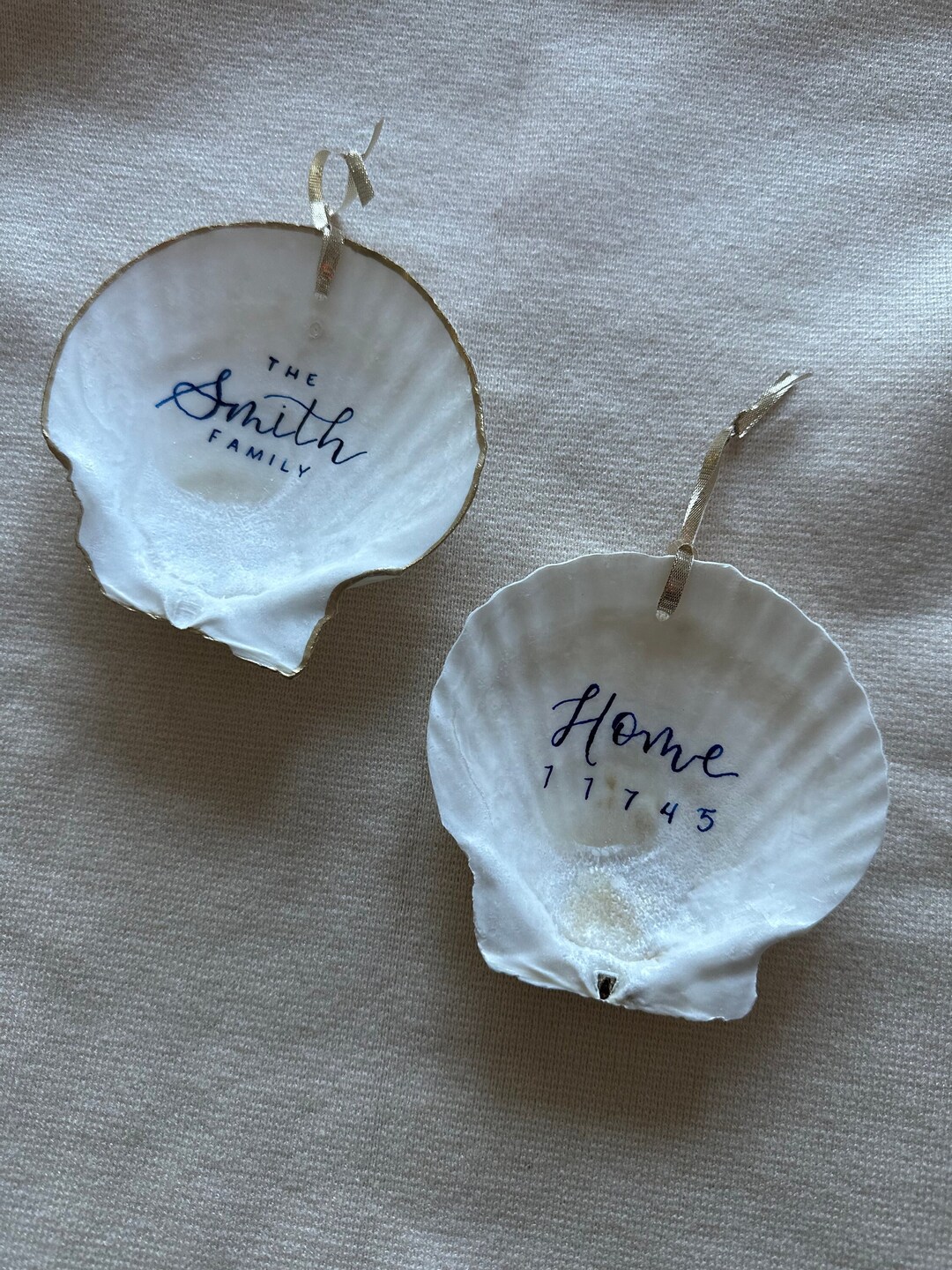 Customizable Scalloped Shell Ornament - Etsy