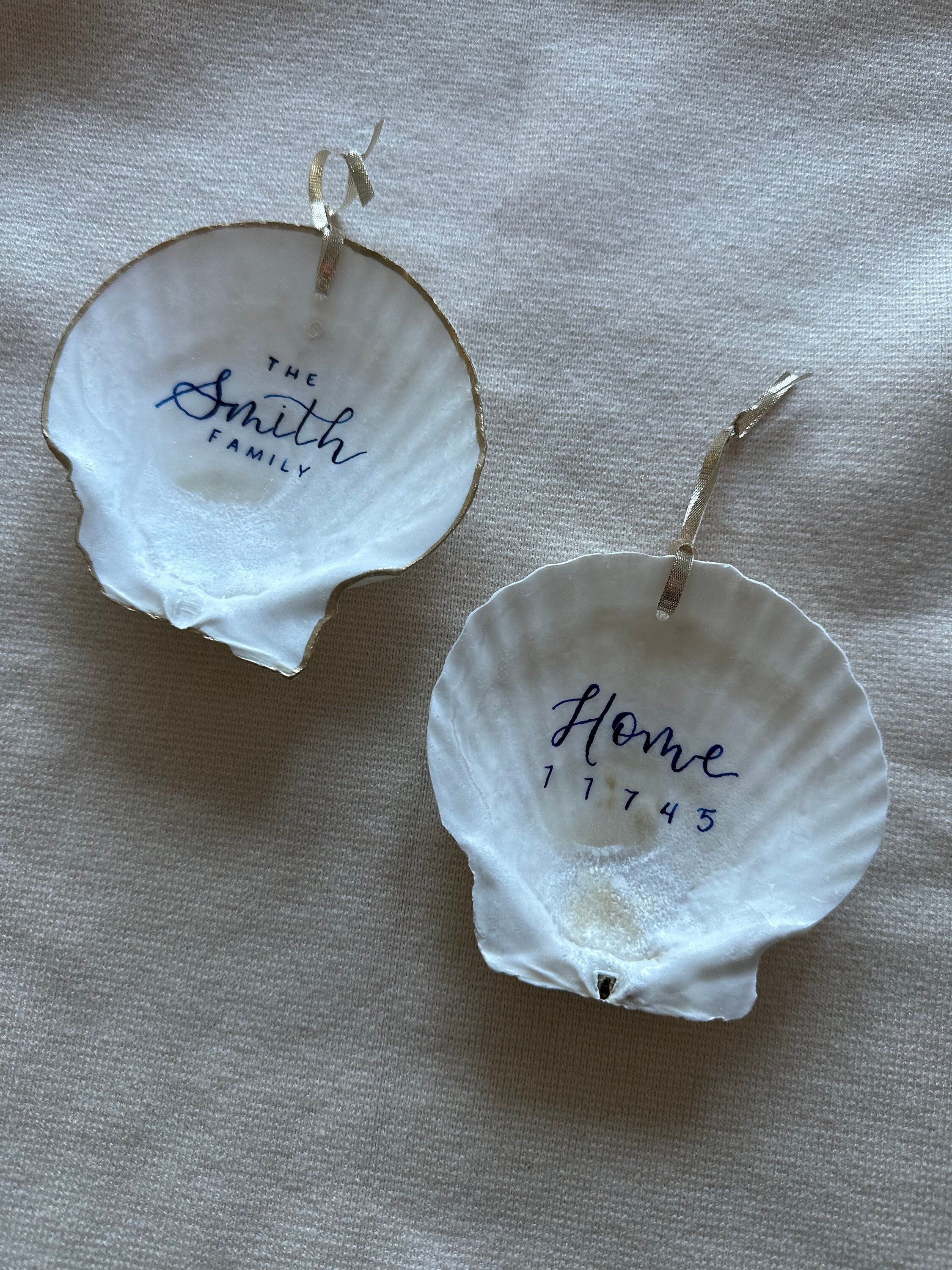 Customizable Scalloped Shell Ornament - Etsy