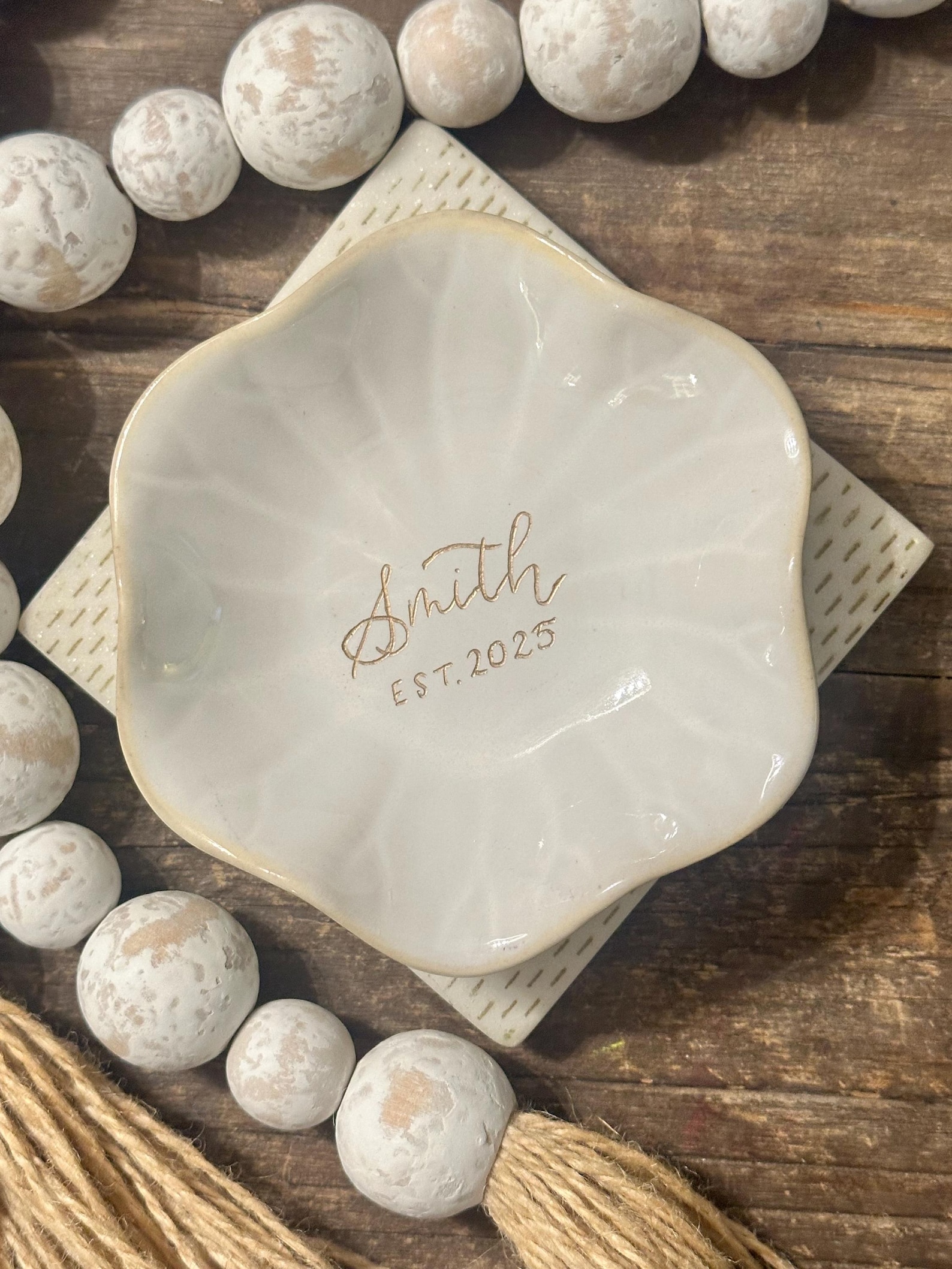 Personalized Engraved Ring Dish – Custom Jewelry Dish for Engagement ...