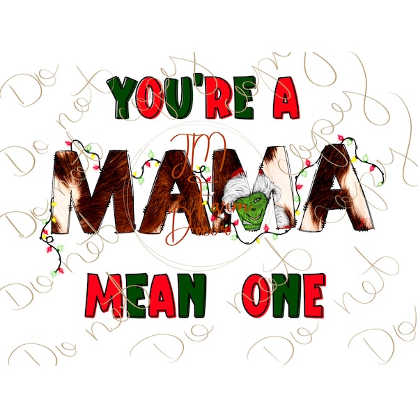 Youre a Mean One Mama - Etsy