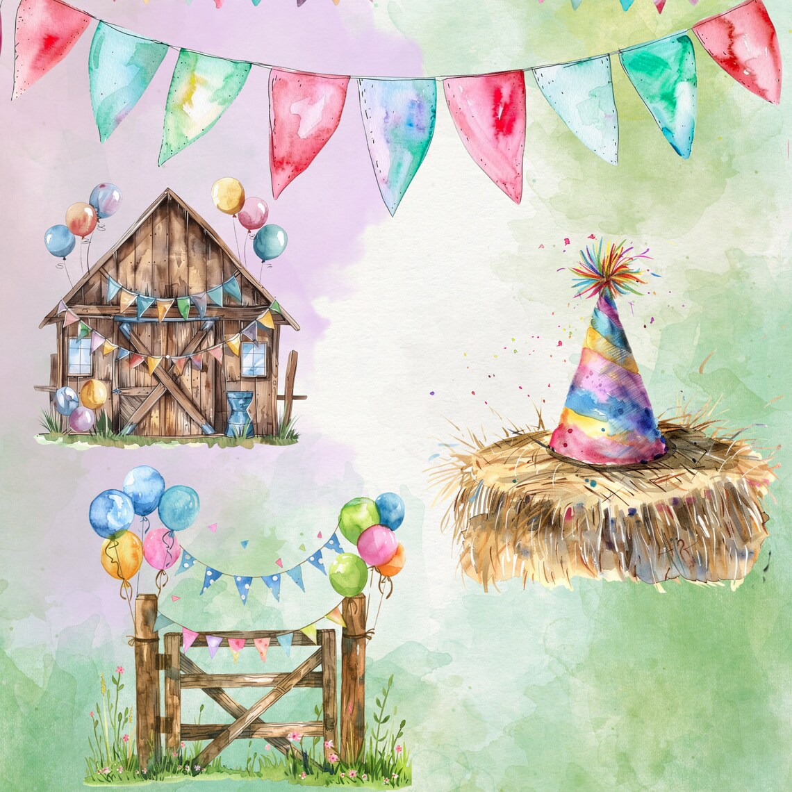 Shetland Pony Party Clipart Set // Horse Birthday Party Cliparts ...