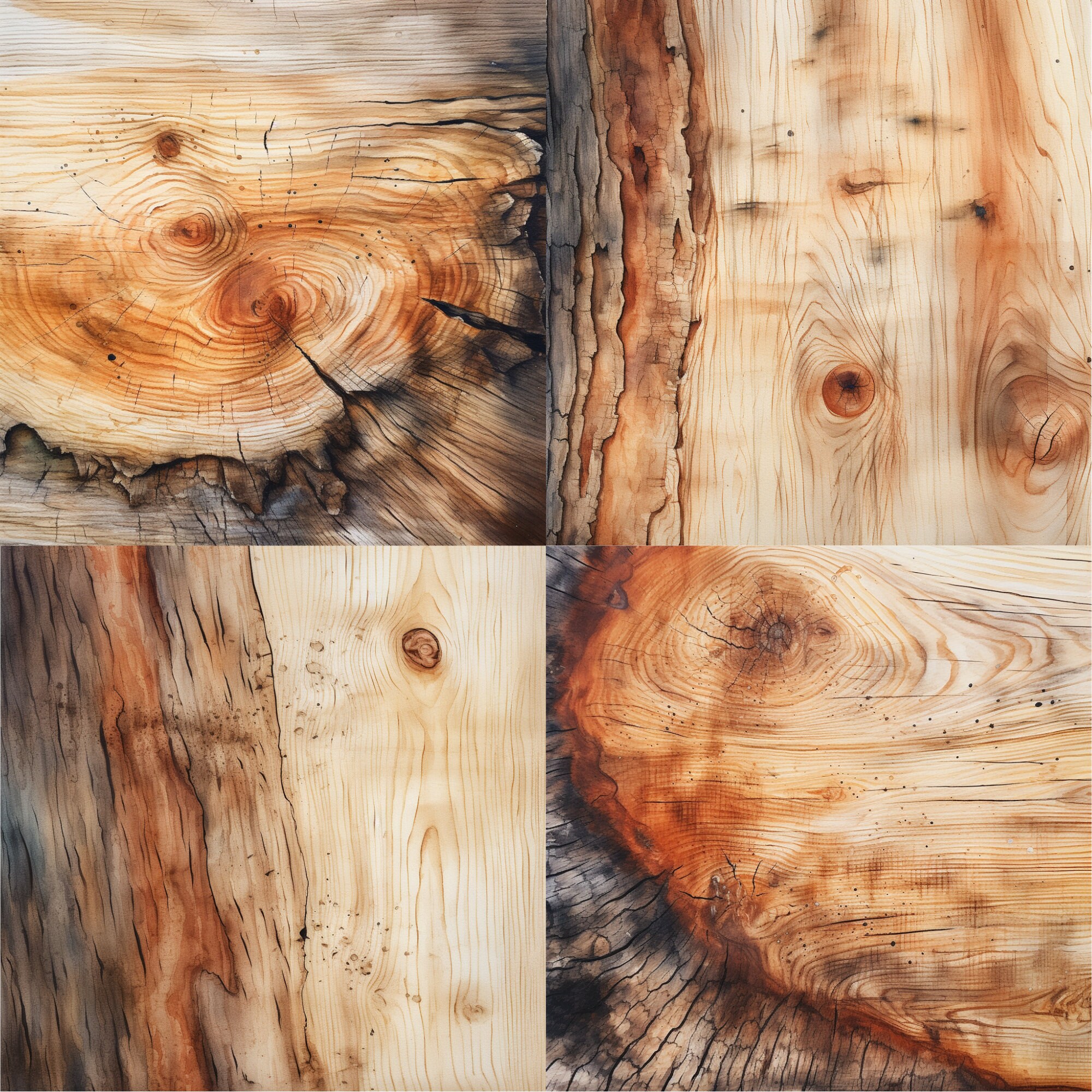 Digital Wood Texture Pack // Realistic Pattern Wood Texture Set ...