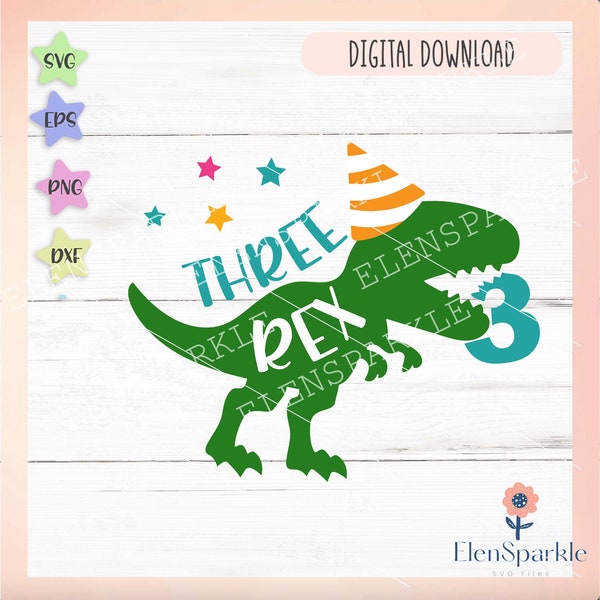 Three Rex Svg - Etsy
