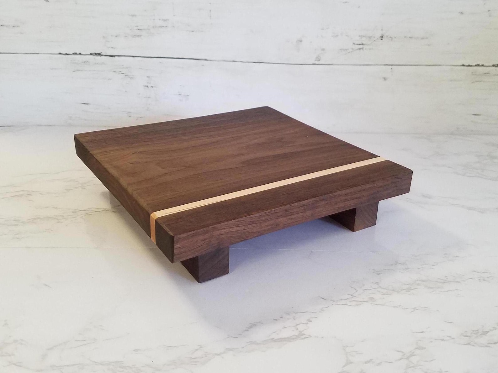 Square Wood Display Riser for Plants, Candles, Kitchen and Home Decor ...